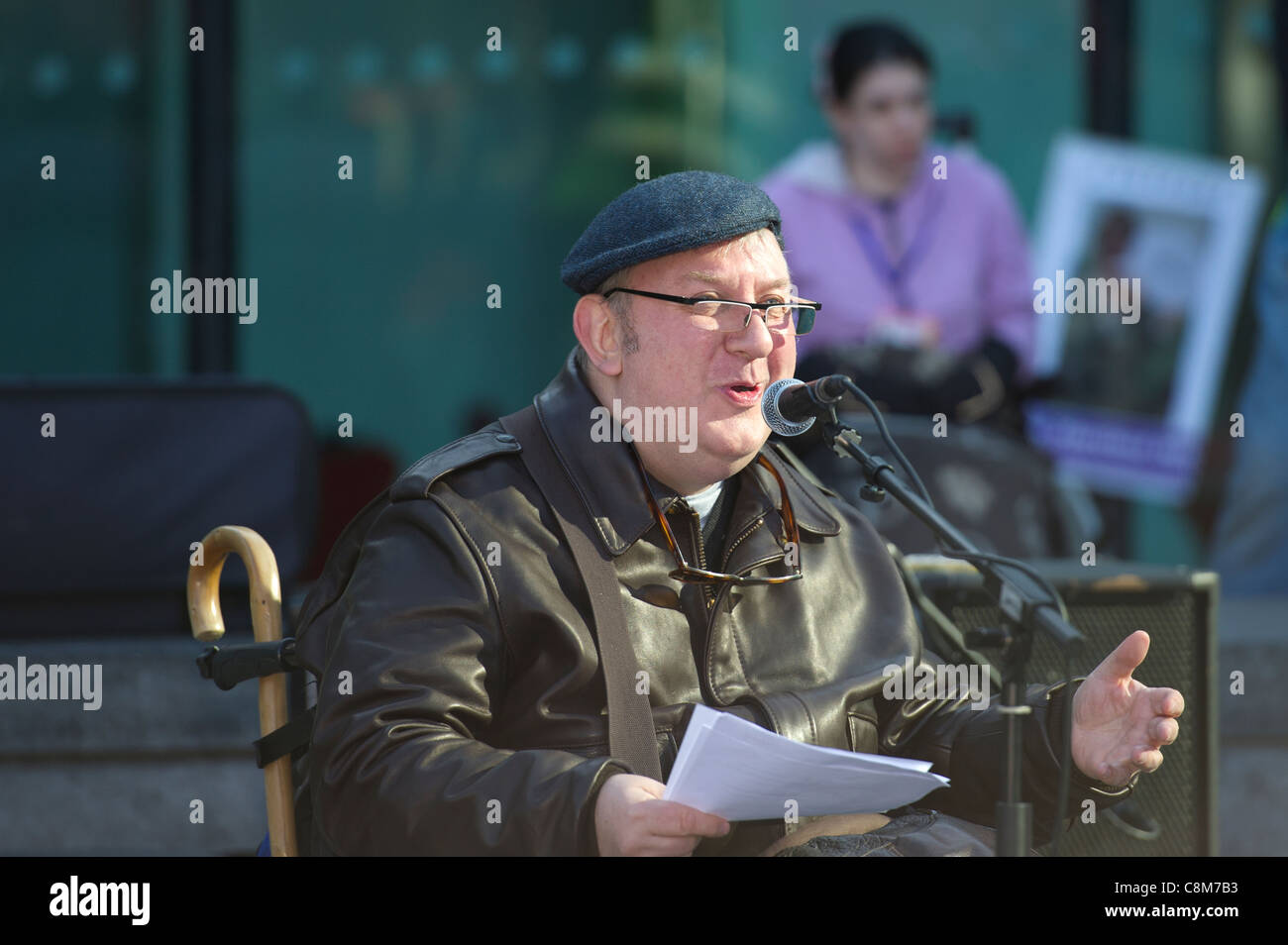 Sean McGovern, Chair of UNITEs national disability committee giving a ...