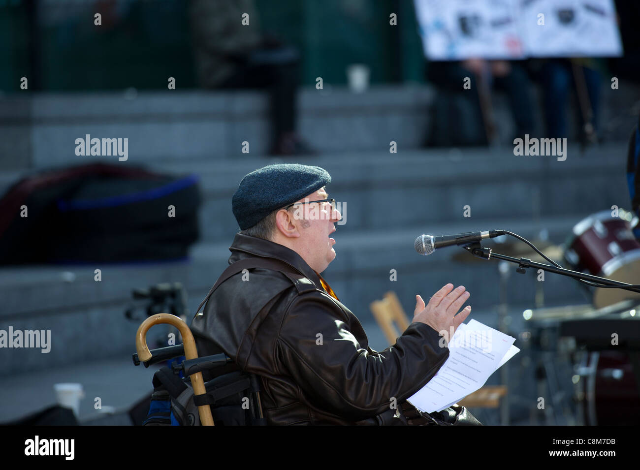 Sean McGovern, Chair of UNITEs national disability committee giving a ...
