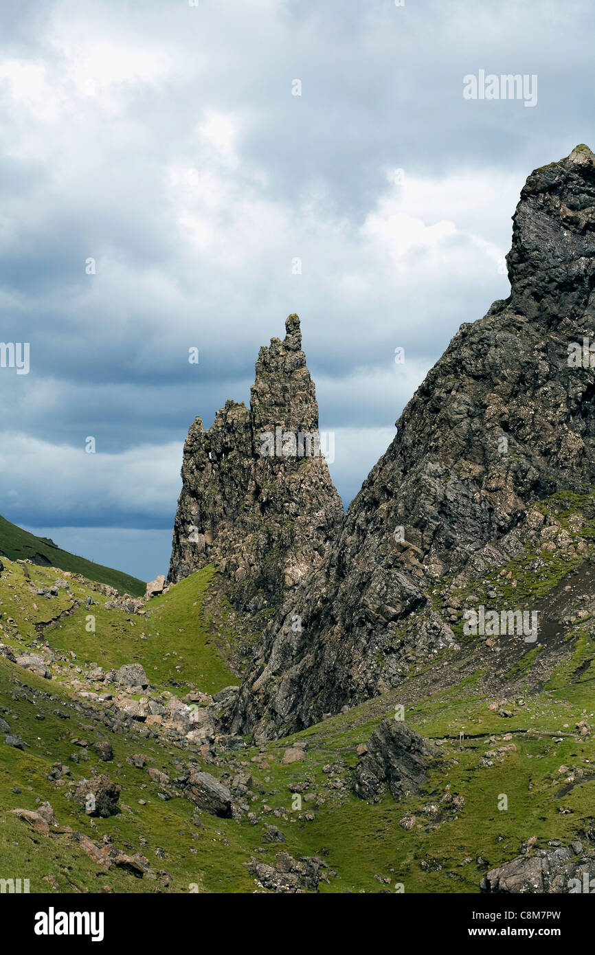 Rock pinnacles The Storr Trotternish Isle of Skye Scotland Stock Photo ...