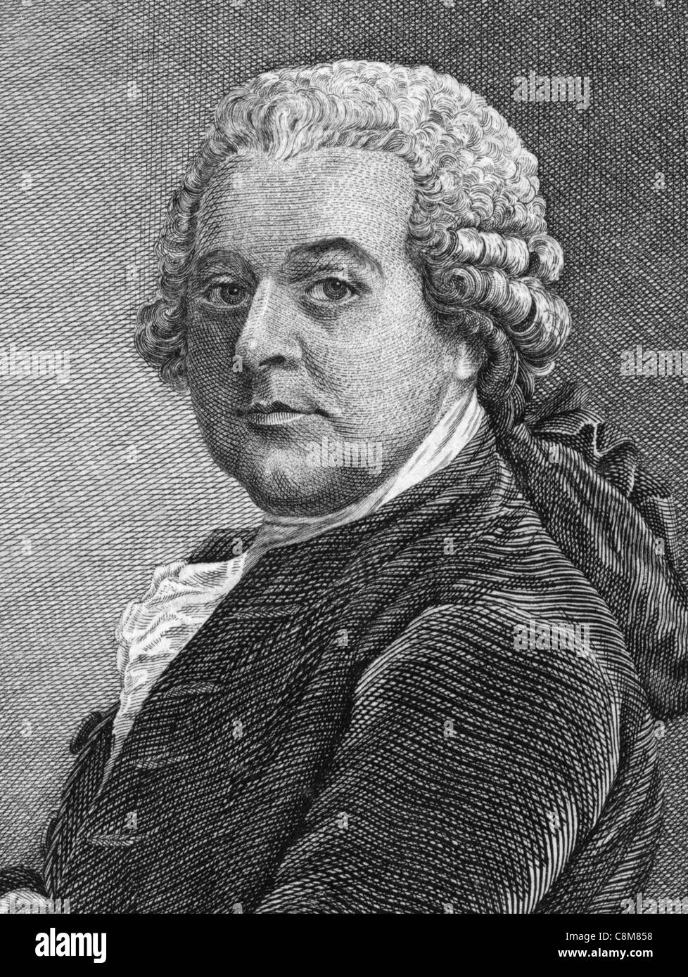 Vintage portrait of John Adams - the second US President (1797 - 1801 ...