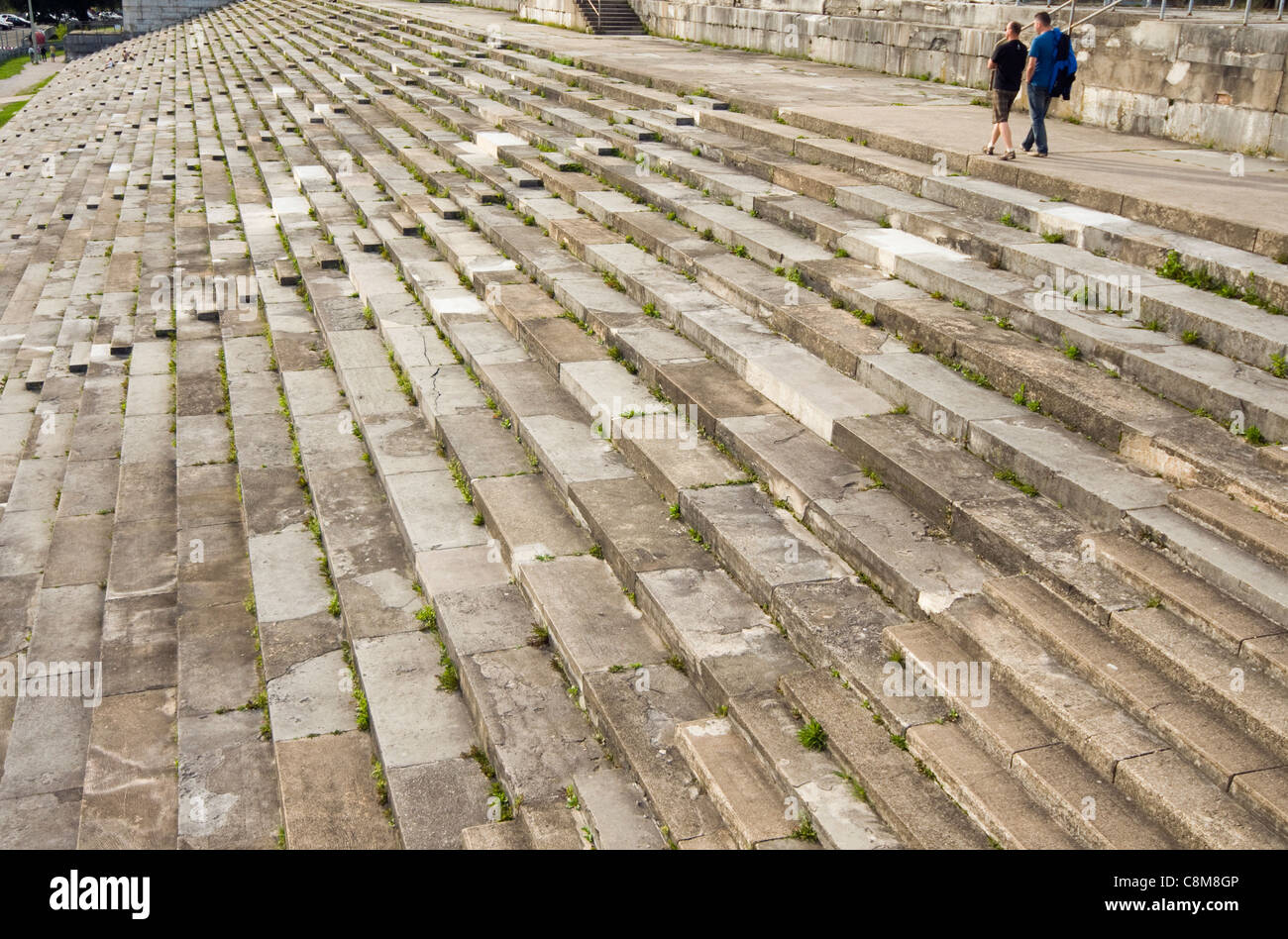 Steps of Zeppelin Field Grandstand at Nazi Party Rally Grounds ...