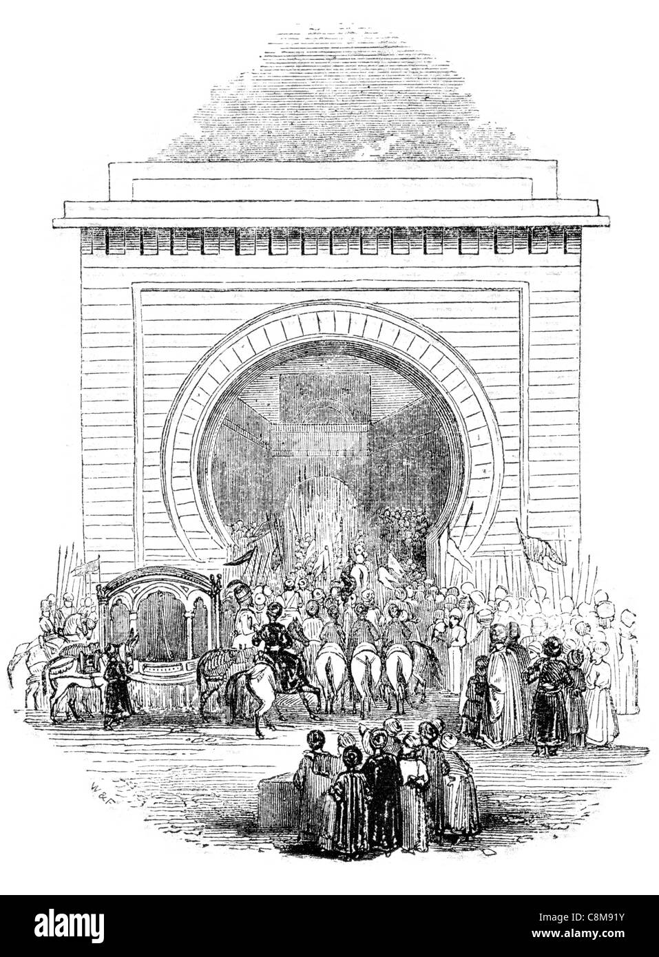 Moorish Arch Islamic muqarnas horseshoe arch arches voussoirs domes ...