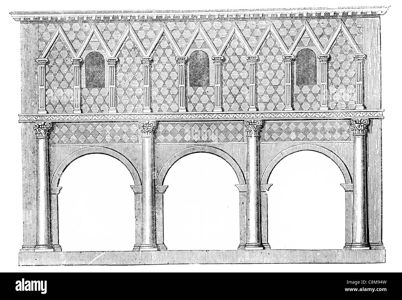 Portico Charlemagne's convent church Lonch Lorsch Grossmünster ...