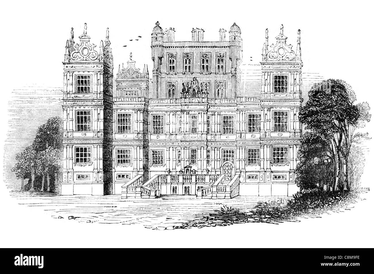 Wollaton Hall country house Nottingham England Park natural history ...