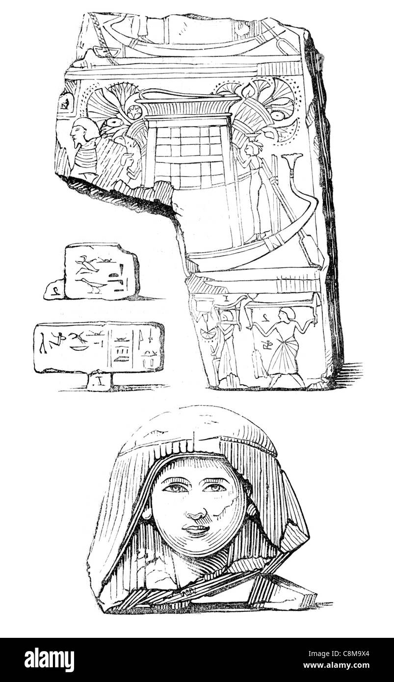 Ancient carved stone relief Cut Out Stock Images & Pictures - Alamy