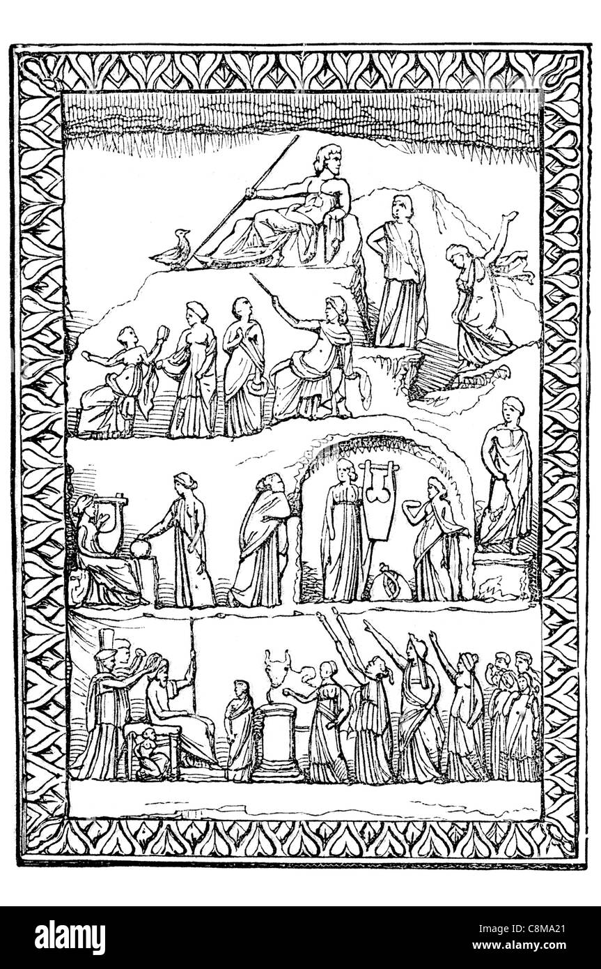 Apotheosis or deification of Homer Iliad Odyssey poet poetry literature ...