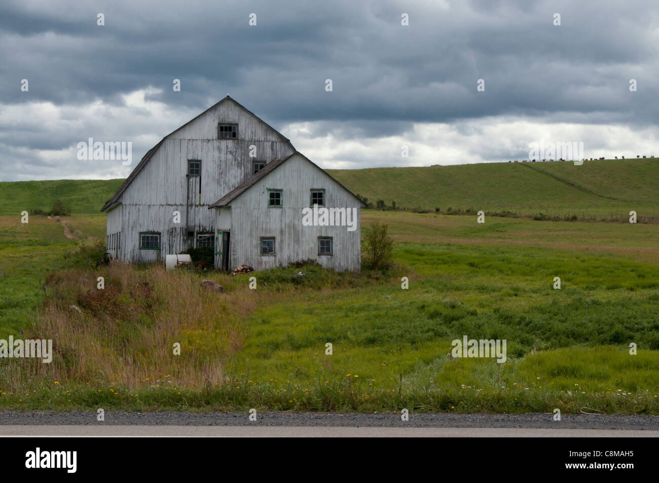 A double barn on farm in Quebec, Canada Stock Photo - Alamy
