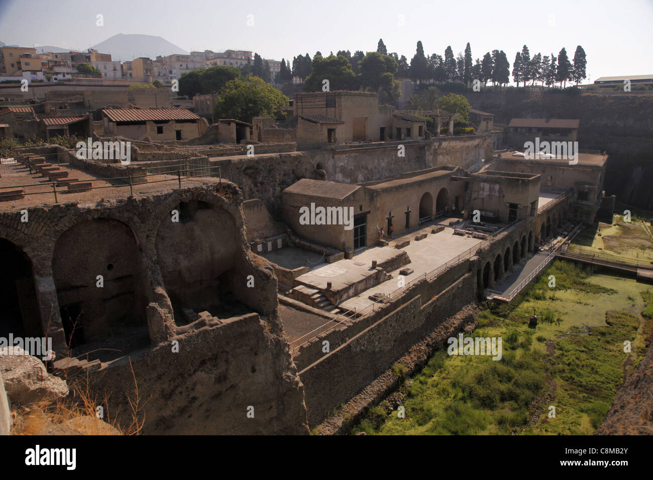 ANCIENT ROMAN BOAT SHED ARCHES HERCULANEUM ITALY 18 September 2011 ...