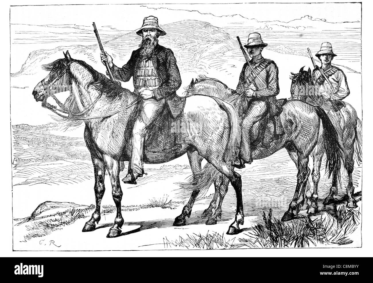 Commandant Piet Uys of the Transvaal mounted volunteers Petrus Lafras ...