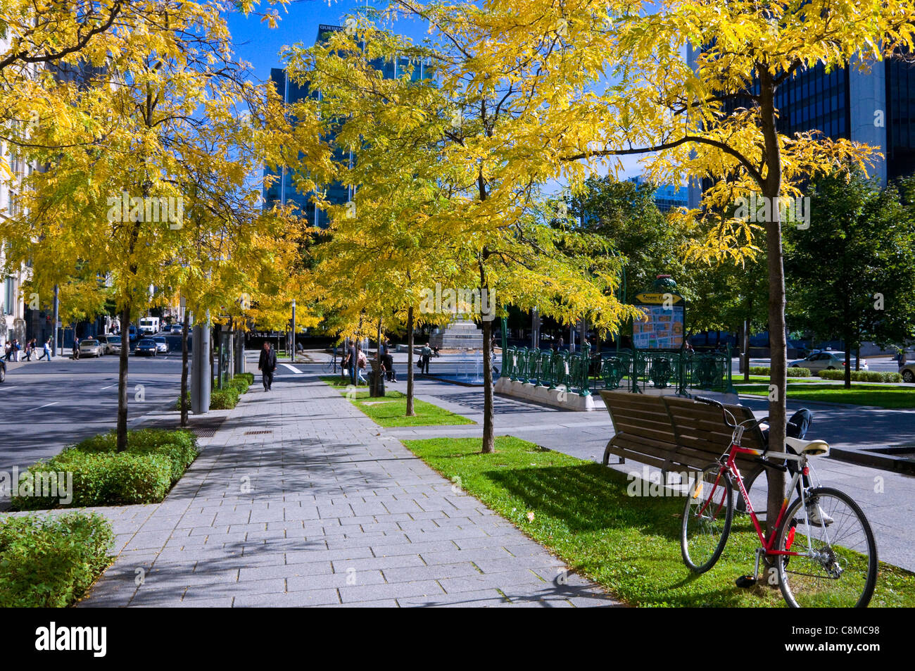 Square Victoria Autumn downtown Montreal Canada Stock Photo - Alamy