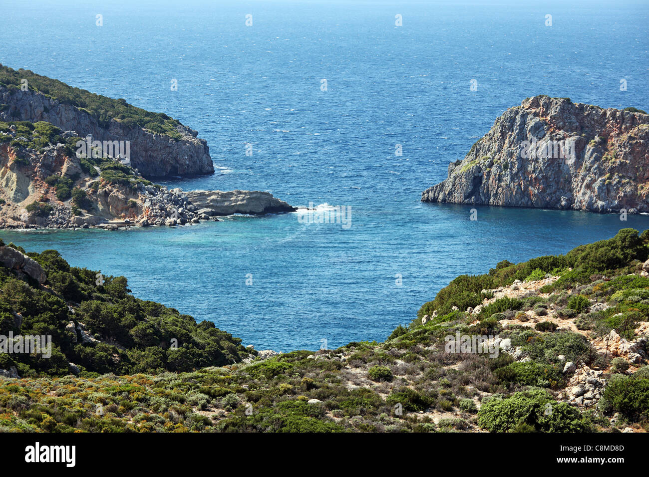 Sea bay in a sun day. Crete, Greece Stock Photo - Alamy