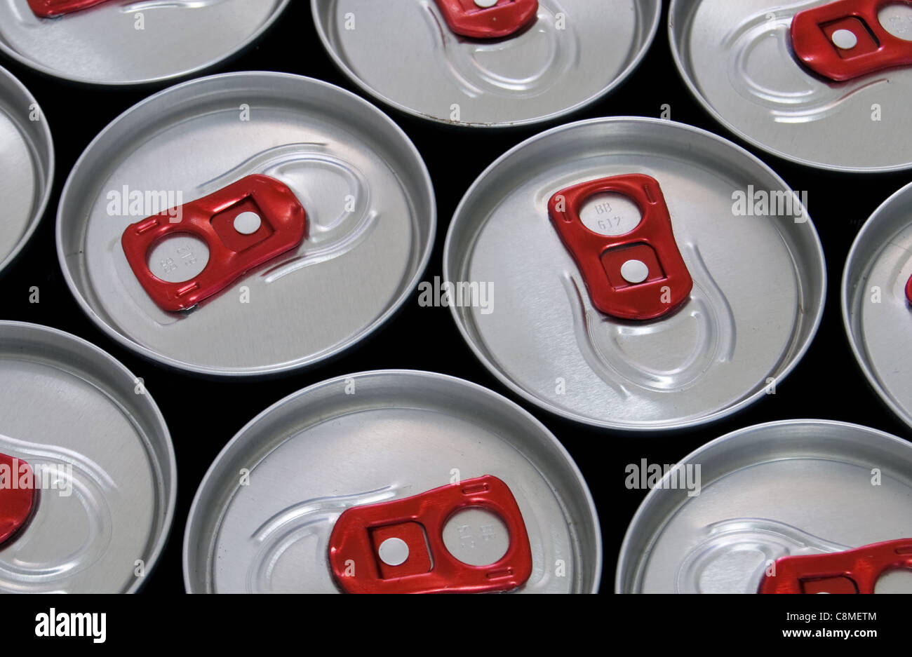 Cans of soft drink close up Stock Photo - Alamy