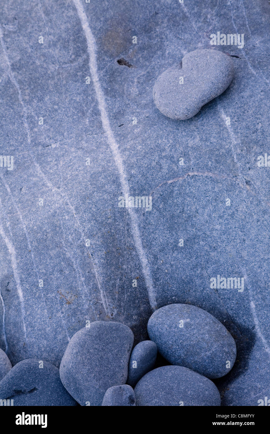 Limestone Pebbles, Mewslade Bay, Gower, Wales Stock Photo - Alamy