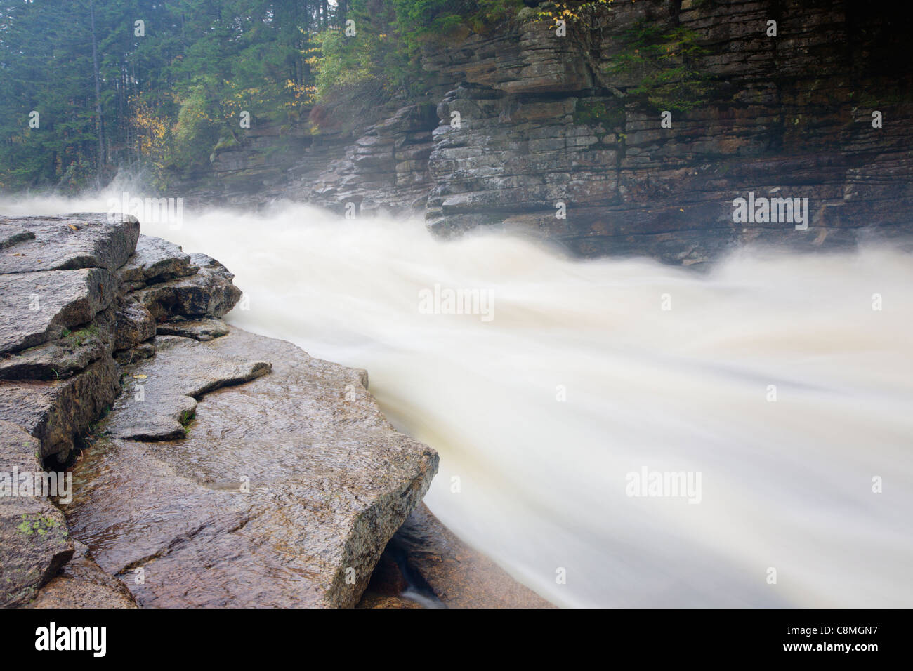 Lower Ammonoosuc Falls, which are located along the Ammonoosuc River in ...