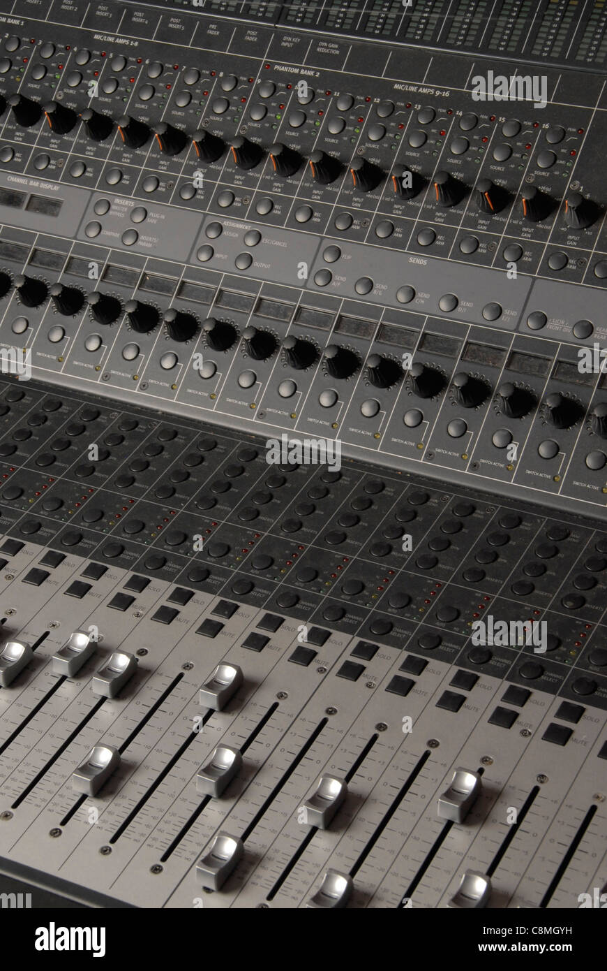 audio mixing desk Stock Photo - Alamy