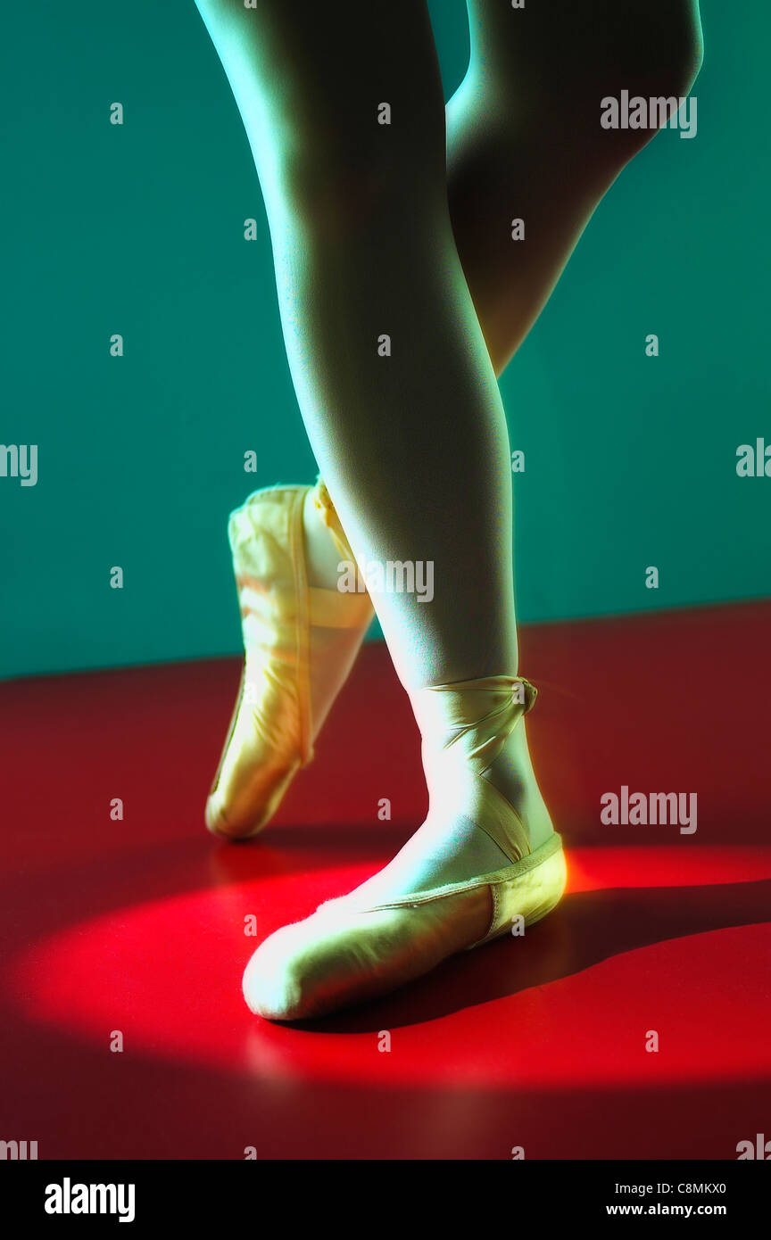 Close up ballerina ballet slippers hi-res stock photography and images ...