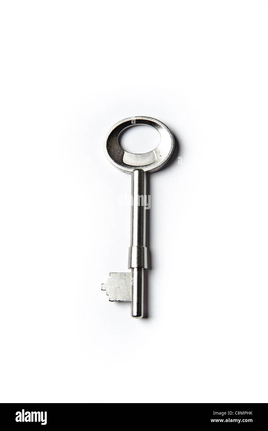 Cut out of key isolated on white background Stock Photo - Alamy