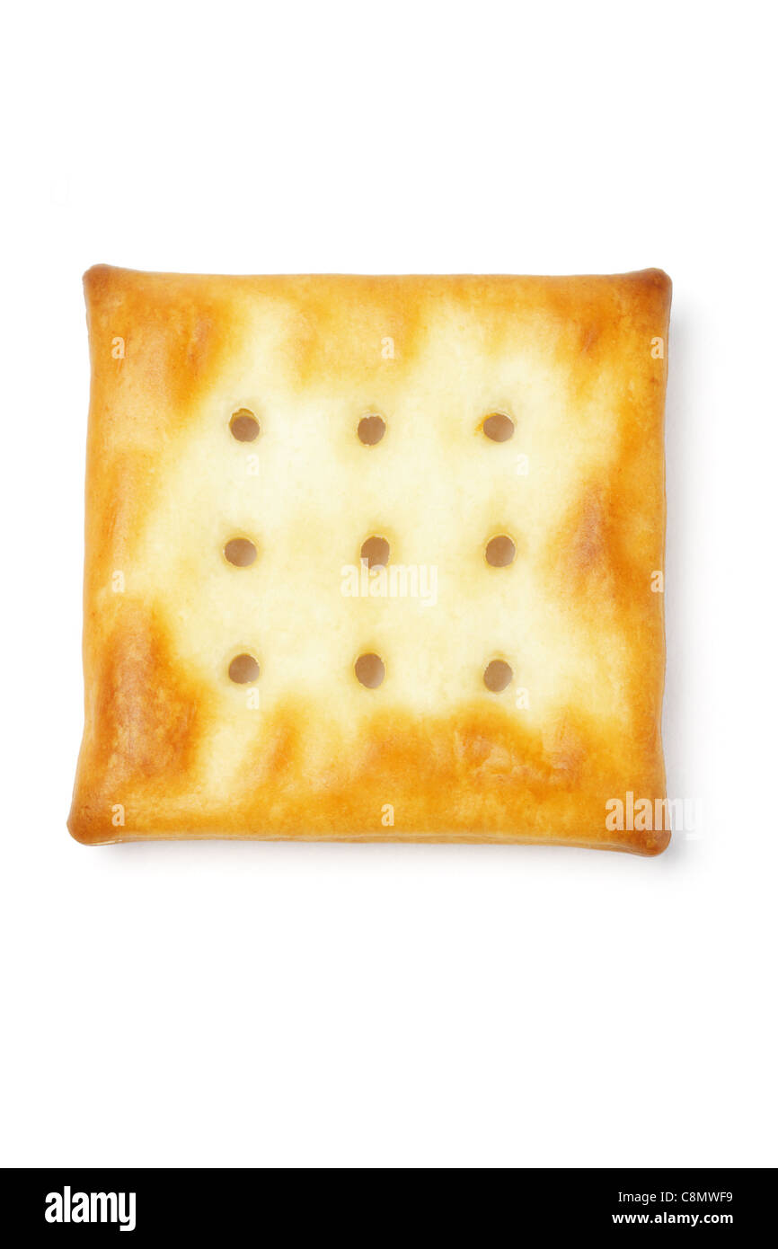 Mini square shape cracker on white background Stock Photo - Alamy