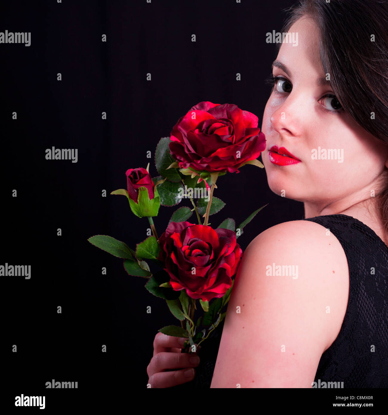 Black and red rose dress hi-res stock photography and images - Alamy
