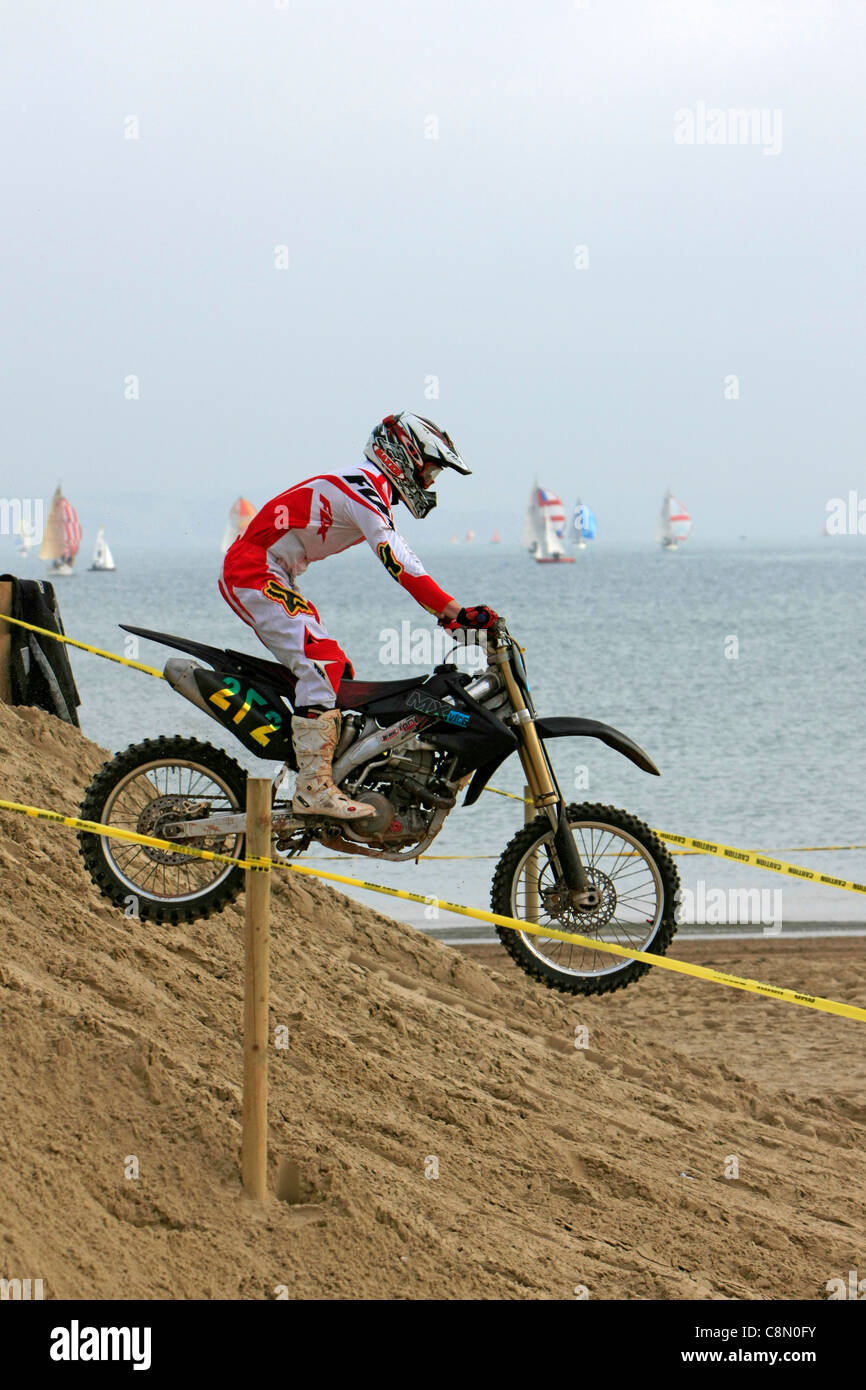 Motorcycling on the beach hi-res stock photography and images - Alamy
