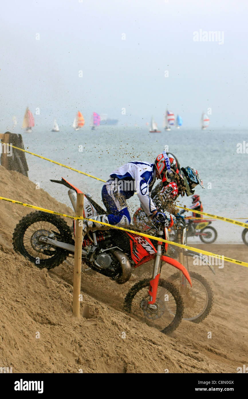 Motorcycling on the beach hi-res stock photography and images - Alamy