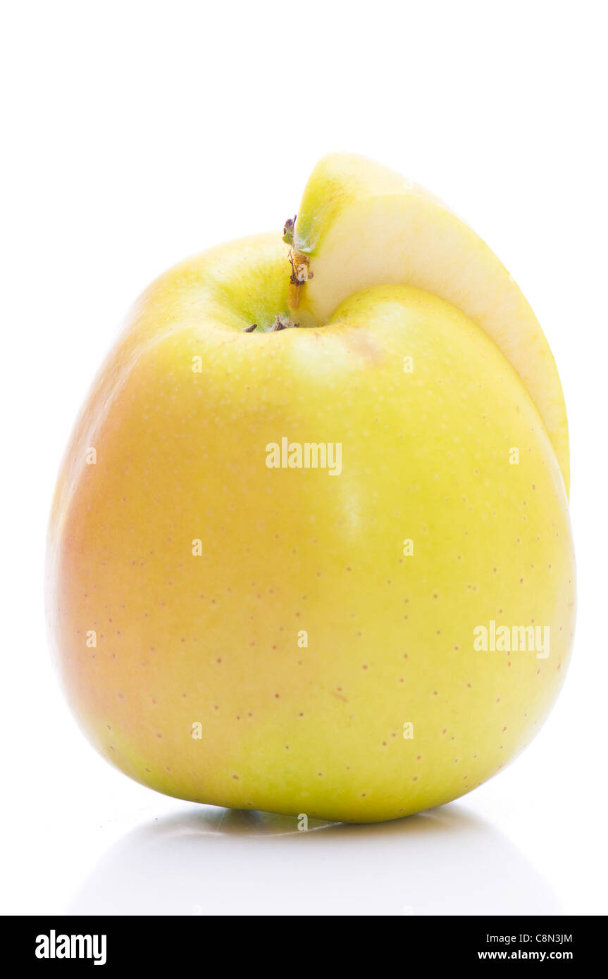 apple with a piece cut Stock Photo - Alamy