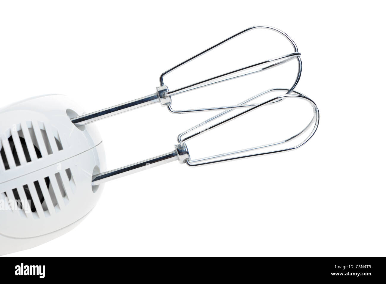 A mixer is a kitchen appliance intended for mixing. Isolated on white ...