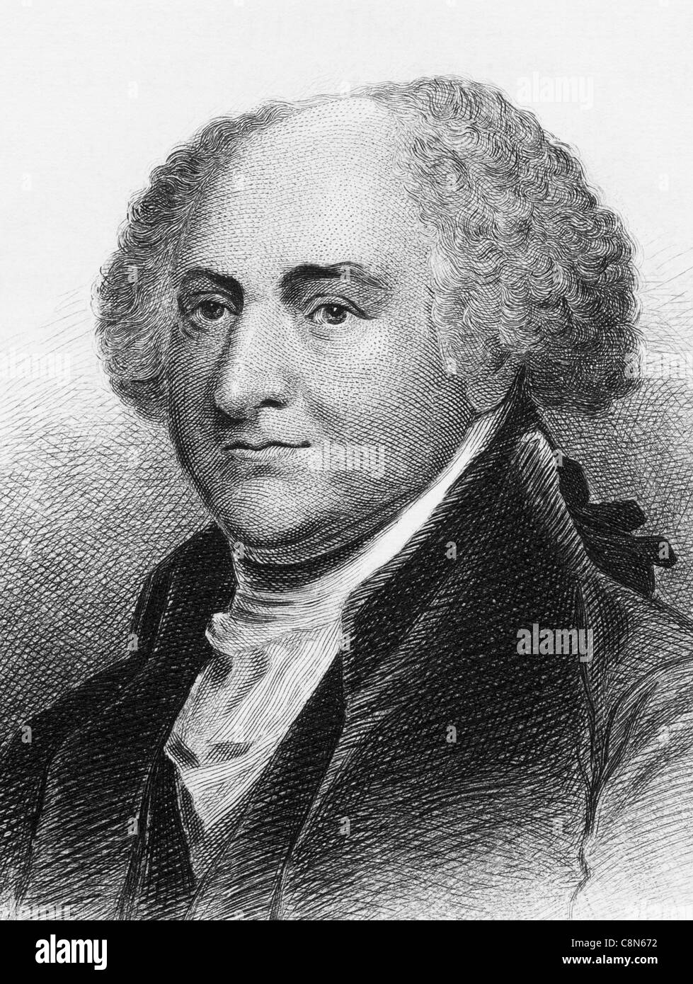 Vintage portrait of John Adams - the second US President (1797 - 1801 ...