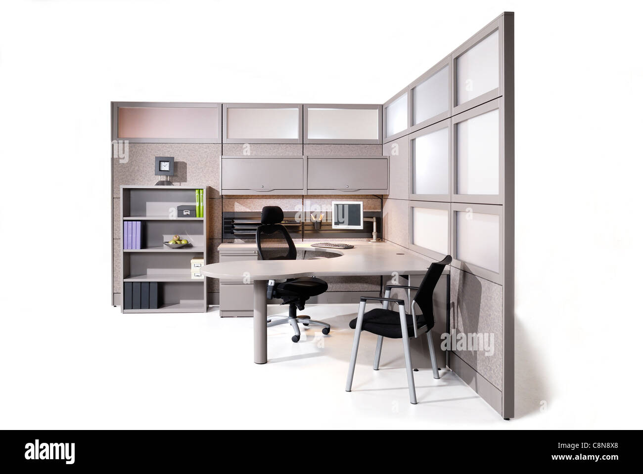 Office work station Cut Out Stock Images & Pictures - Alamy