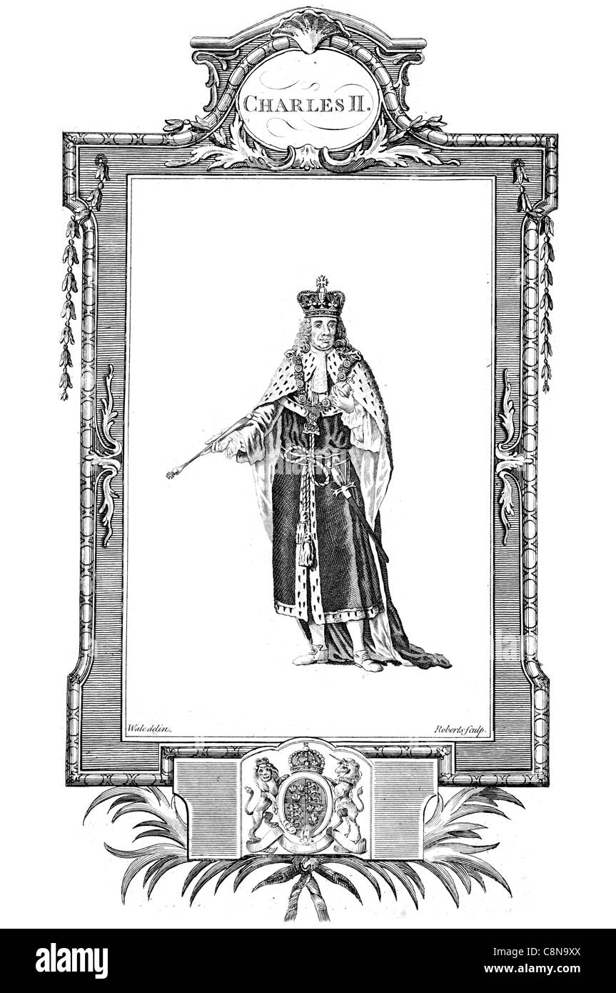 Portrait Charles II monarch king regal royal kingly princely imperial ...