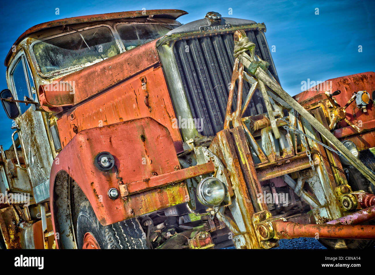 HDR image of an old Scammell truck Stock Photo - Alamy