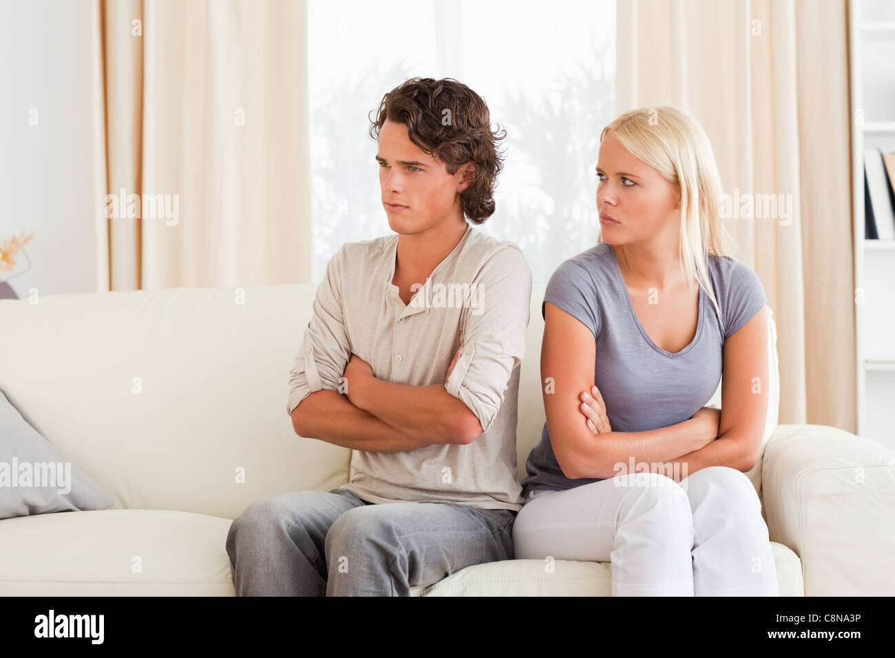 Young couple after an argument Stock Photo - Alamy