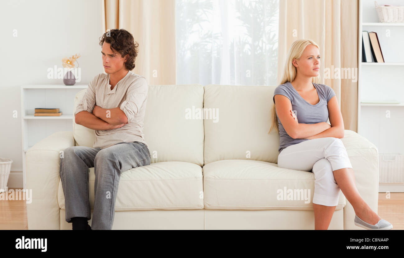 Couple angry at each other Stock Photo - Alamy