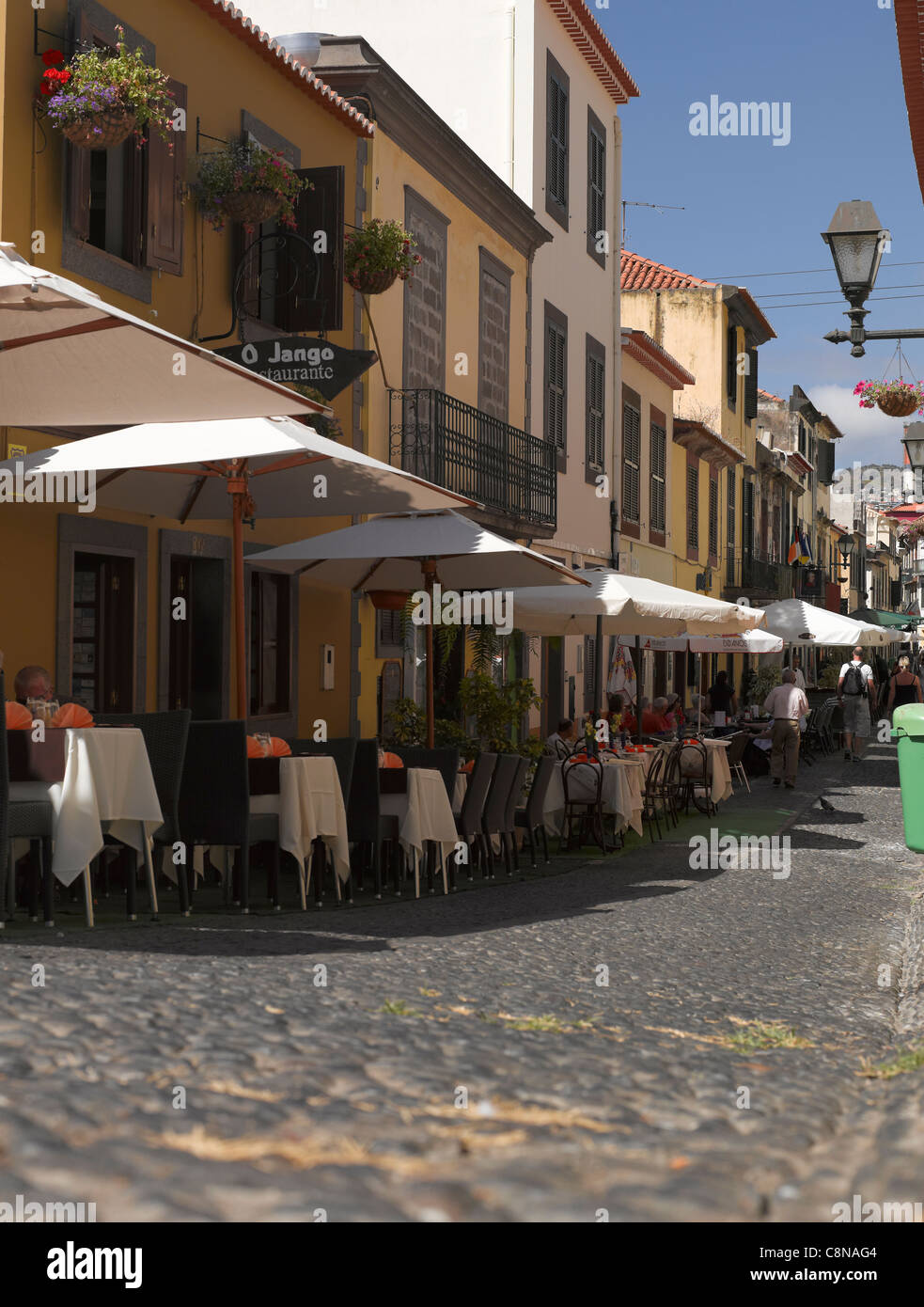 Local restaurants and bars in the narrow streets of the Old Town ...