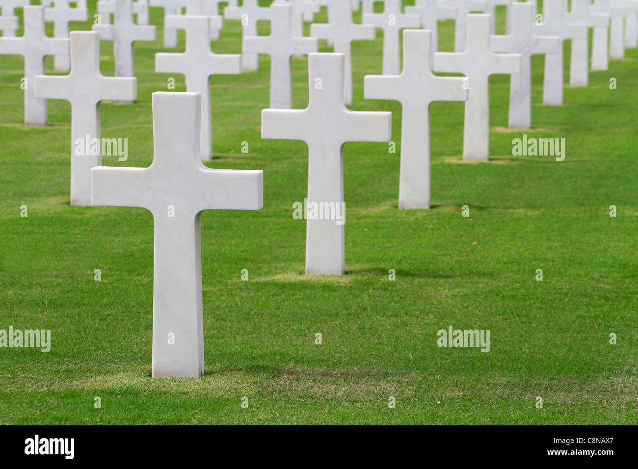 Rows of white crosses hi-res stock photography and images - Alamy