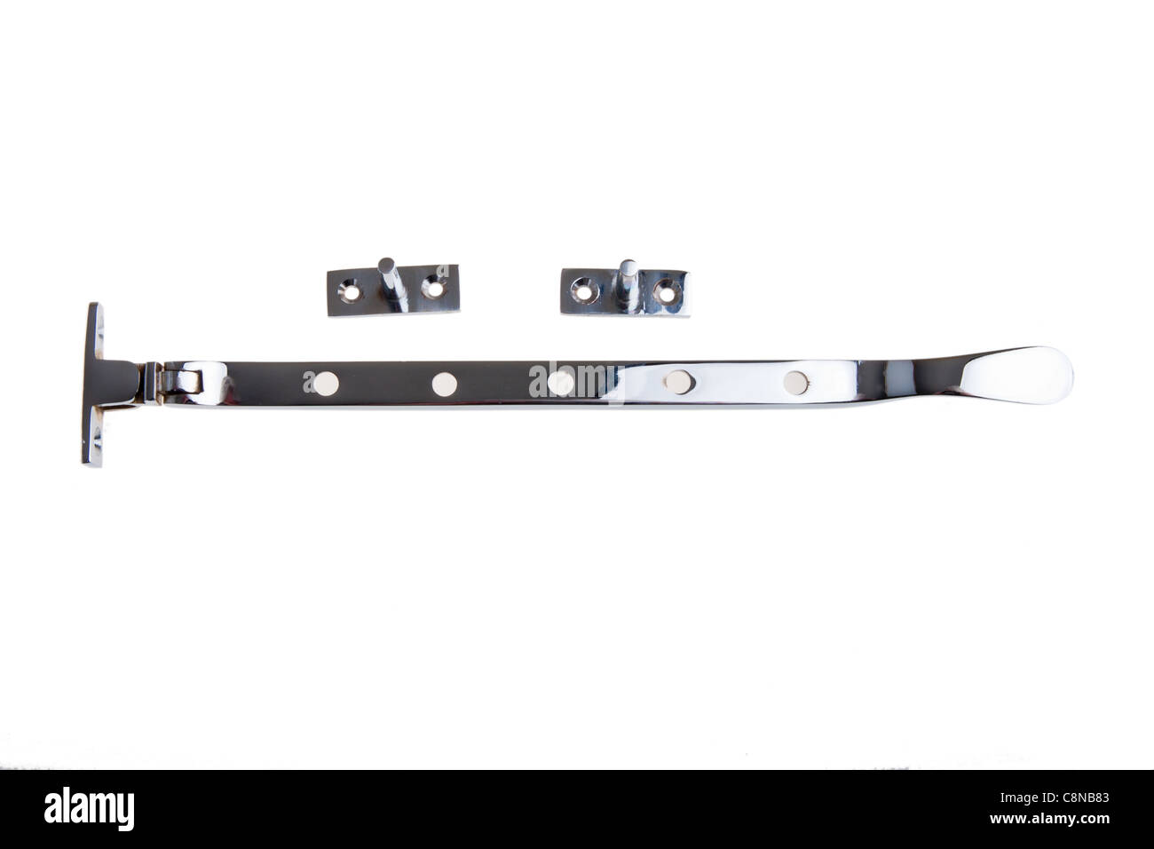 Chrome window peg stay Stock Photo - Alamy