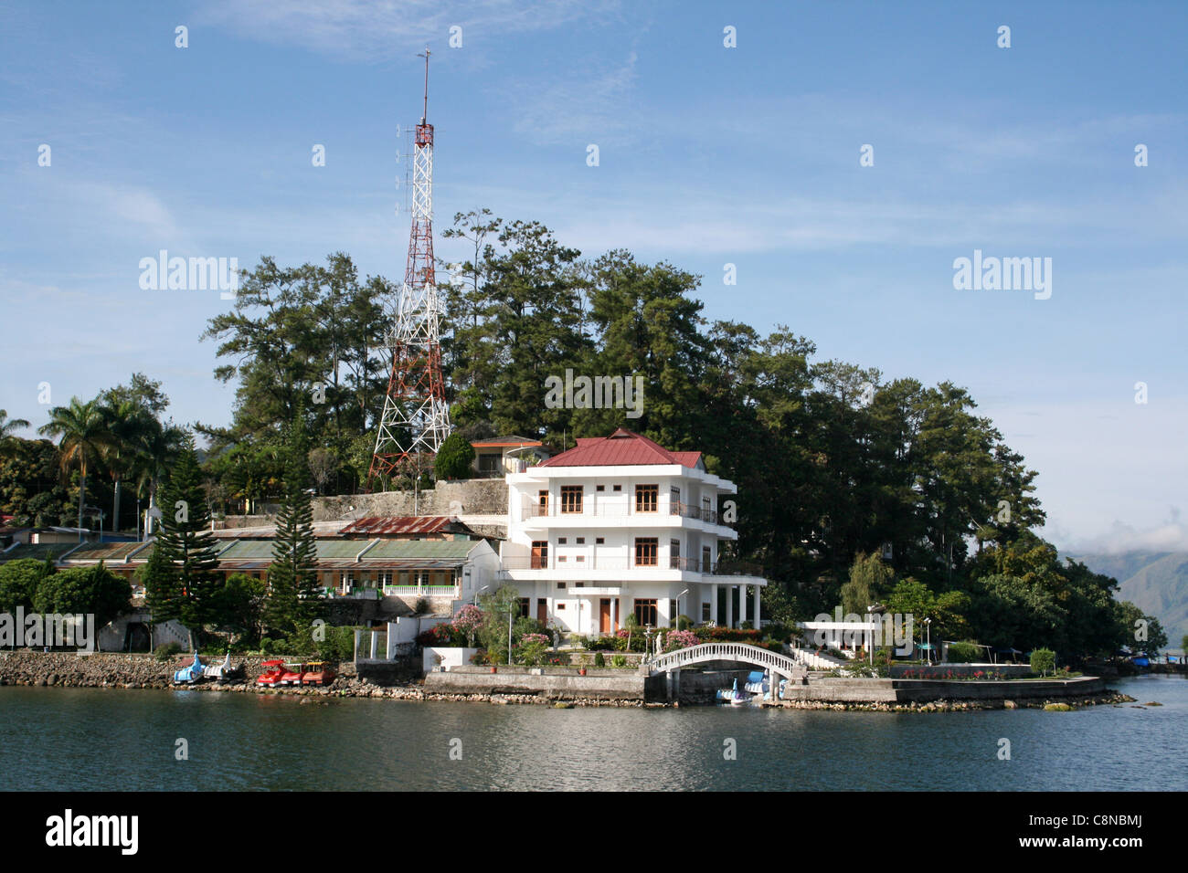 Building On The Edge Of Lake Toba At Parapat, Sumatra Stock Photo - Alamy