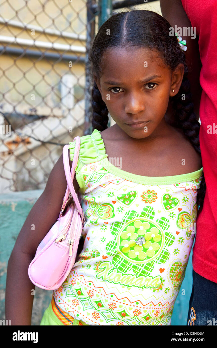 Young girl with purse in Havana, Cuba, South America Stock Photo - Alamy