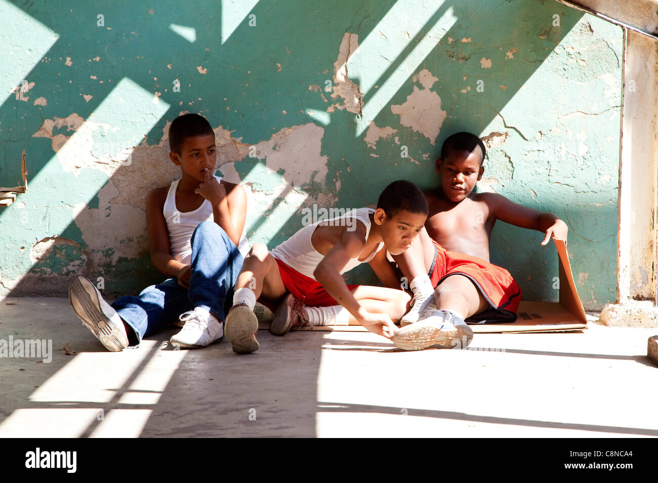 Three children in Havana, Cuba, South America Stock Photo - Alamy