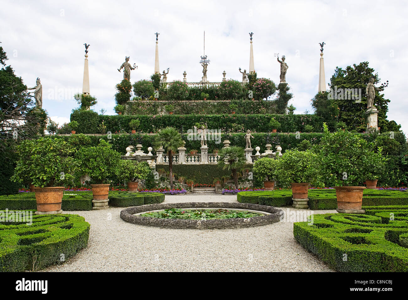 Italy, Piemonte, Lago Maggiore, Borromean Islands, Isola Bella, formal ...