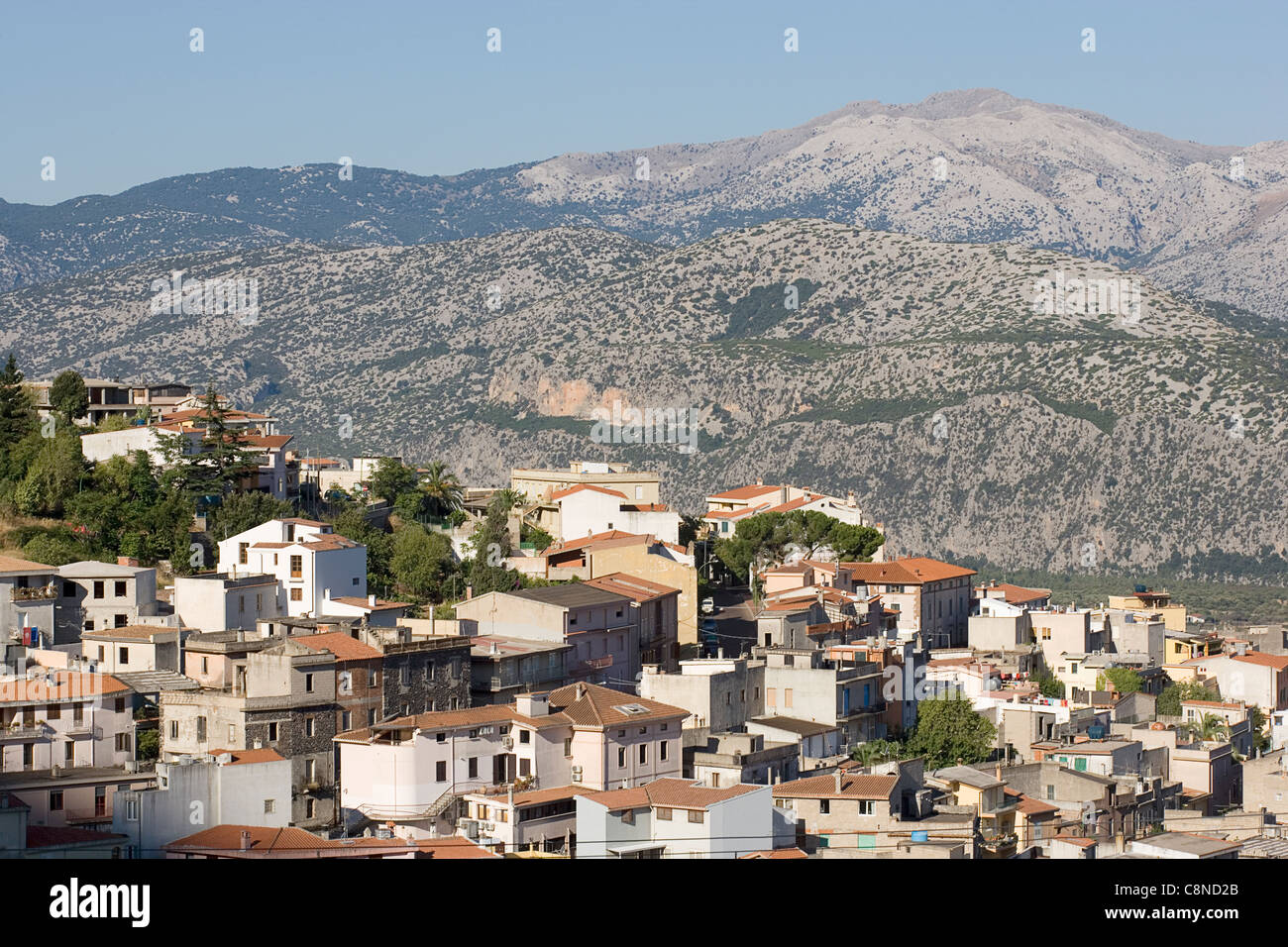 Italy, Sardinia, Dorgali, view of town Stock Photo - Alamy