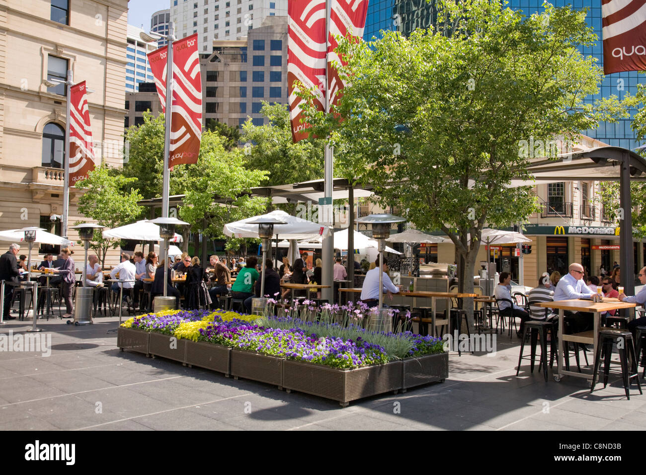 outside dining at a cafe in Sydney's circular quay area,australia Stock ...