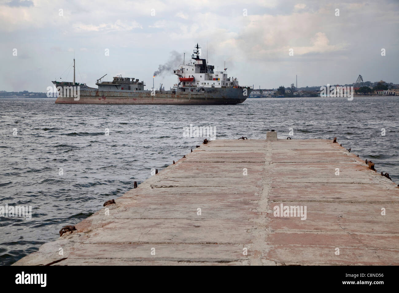 Empty cargo container ship in the port of Havana, Cuba Stock Photo - Alamy Empty cargo container ship in the port of Havana, Cuba Stock Photo - Alamy
