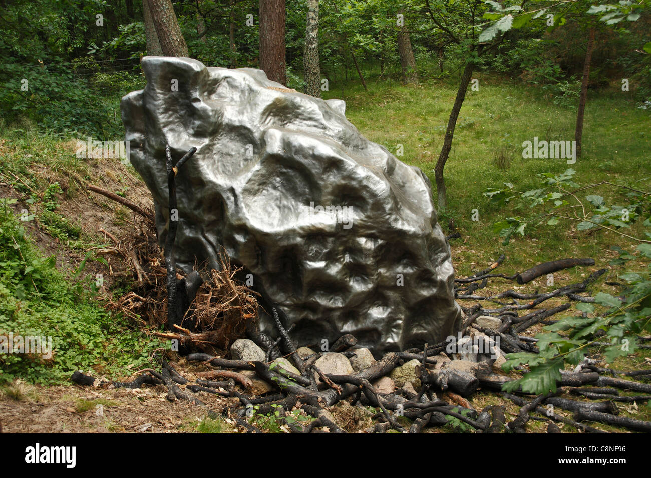 Meteorite model in Leba Park (prehistoric theme park), Poland Stock ...