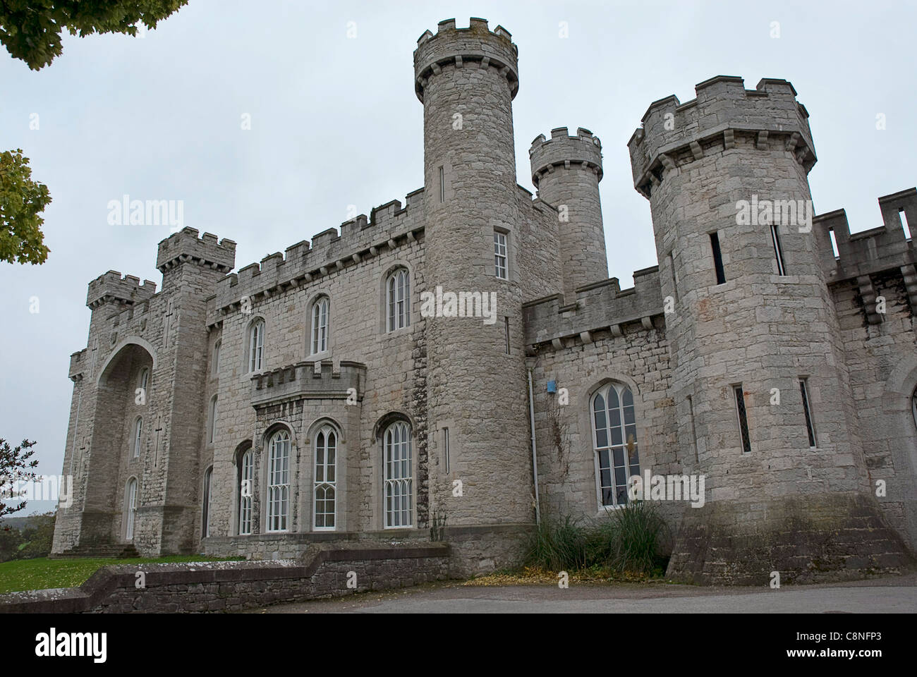 Great Britain, Wales, Bodelwyddan Castle, exterior of castle Stock ...