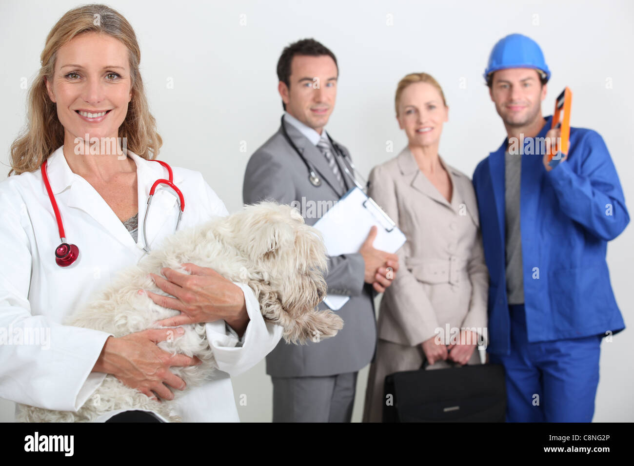 Smiling people different jobs hi-res stock photography and images - Alamy