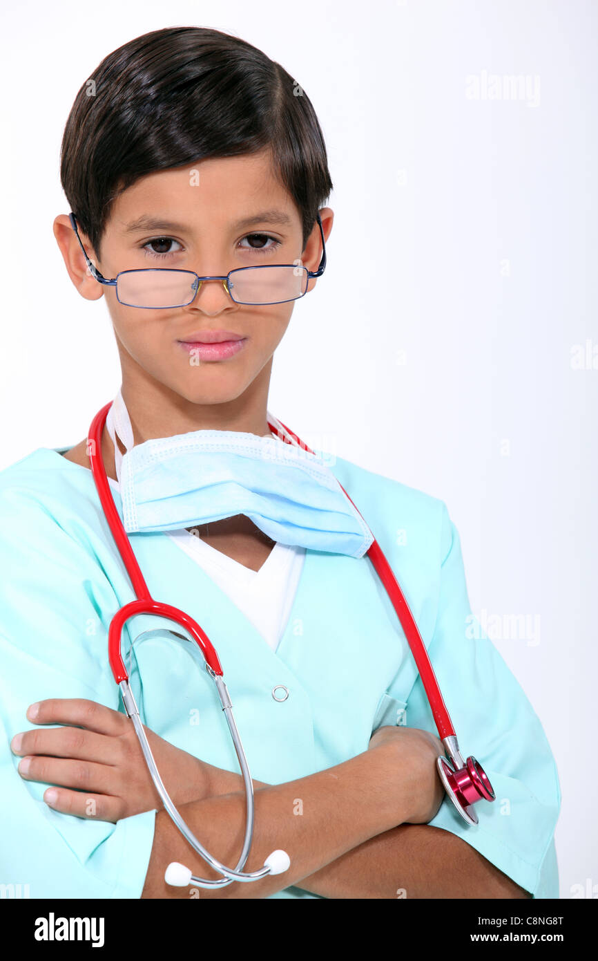 Boy dressed as a surgeon Stock Photo - Alamy