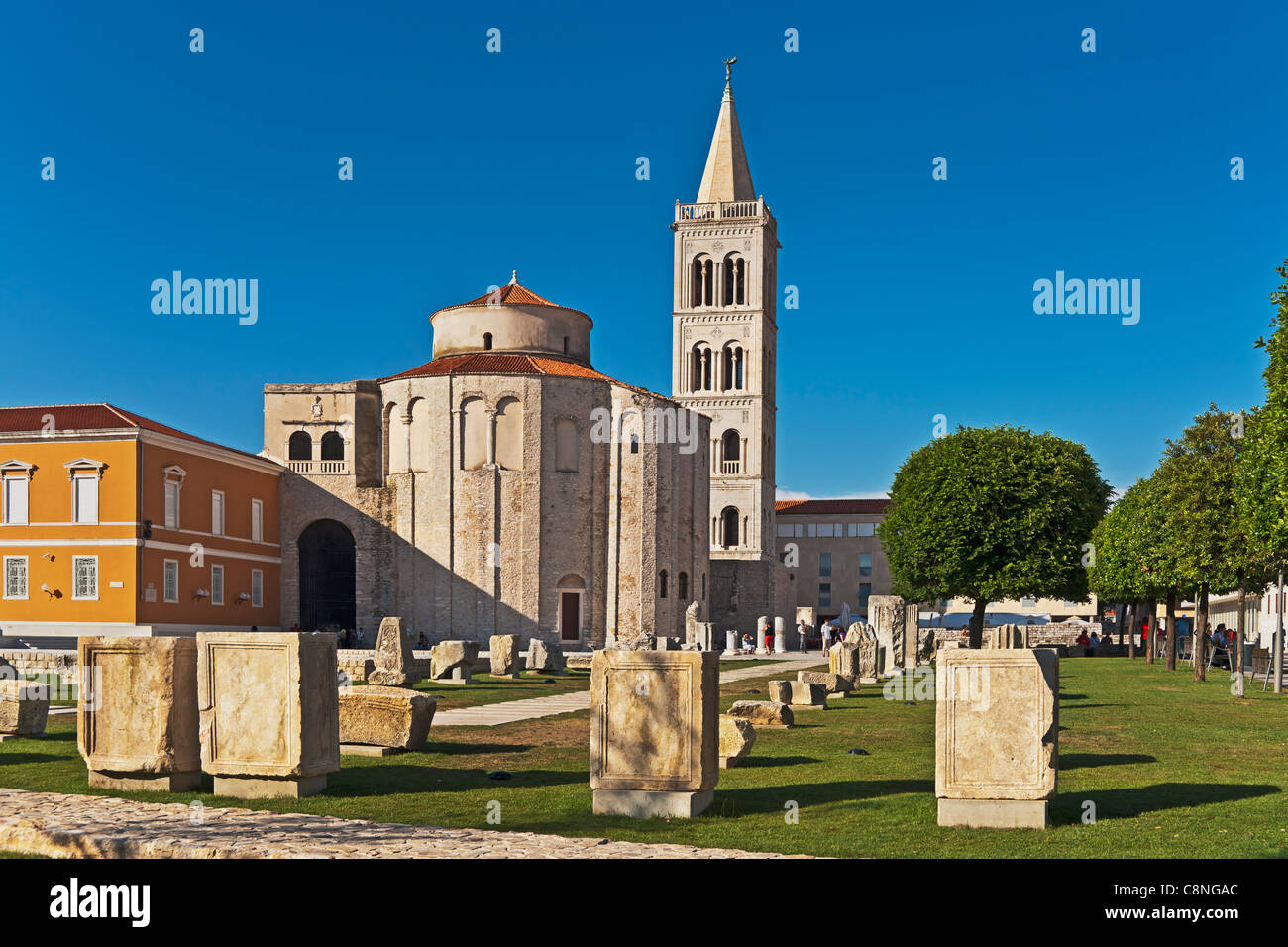 The Forum, city marketplace Zadar Dalmatia Croatia Europe Stock Photo ...