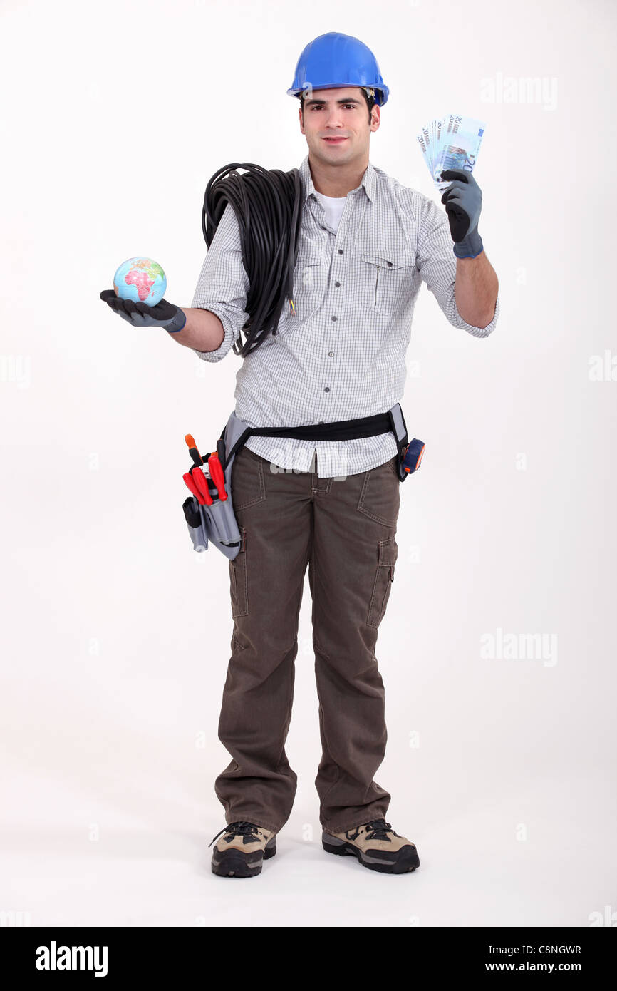 Holding the world in one hand Stock Photo - Alamy