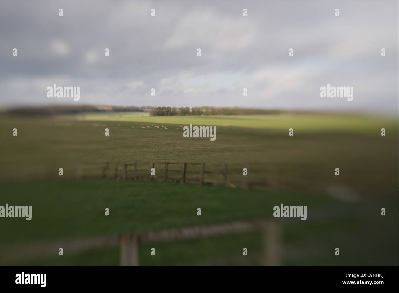 Hazy view of Stonehenge Stock Photo - Alamy